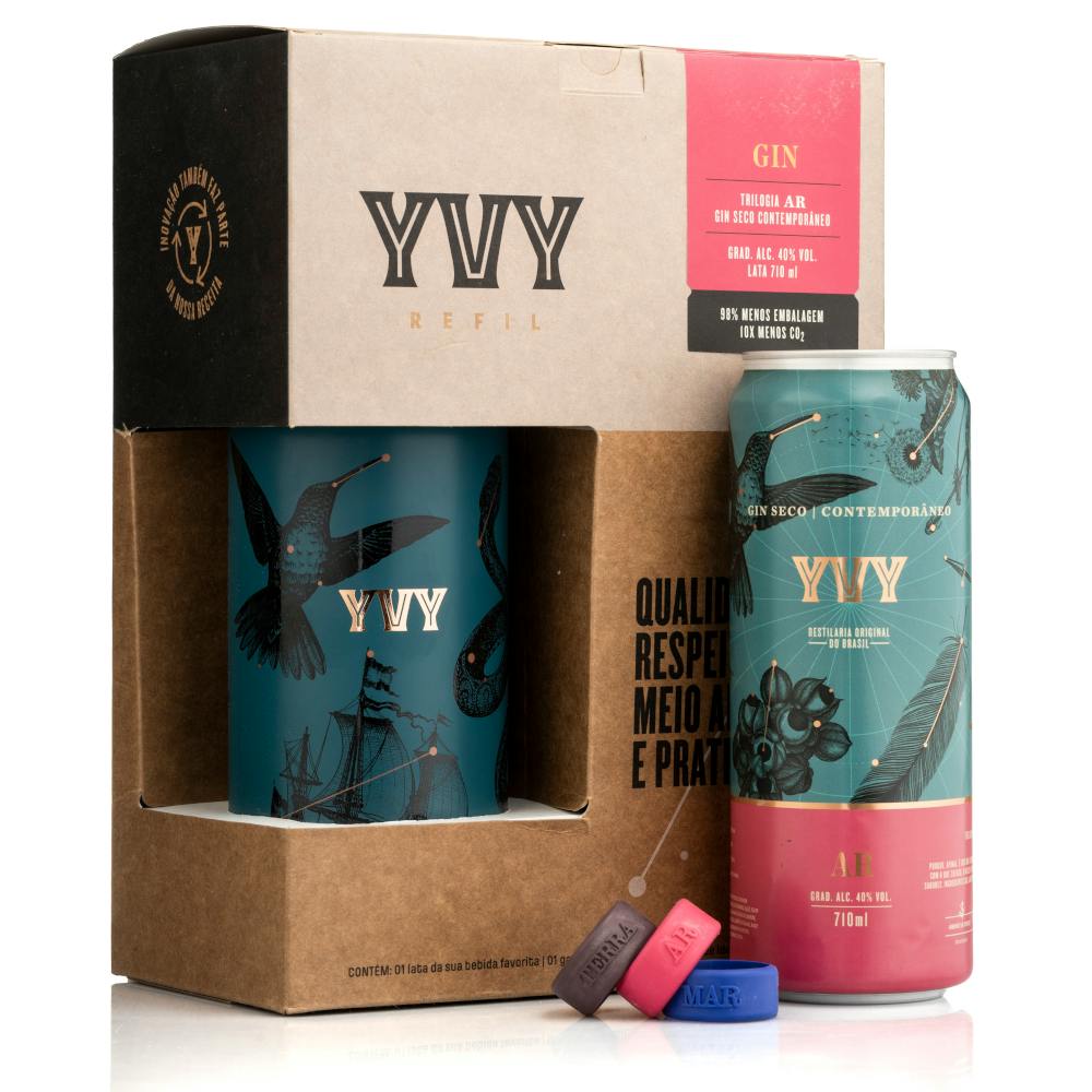 Zé Delivery - Kit Gin YVY Ar Refil 710ml + Garrafa Vazia 750ml